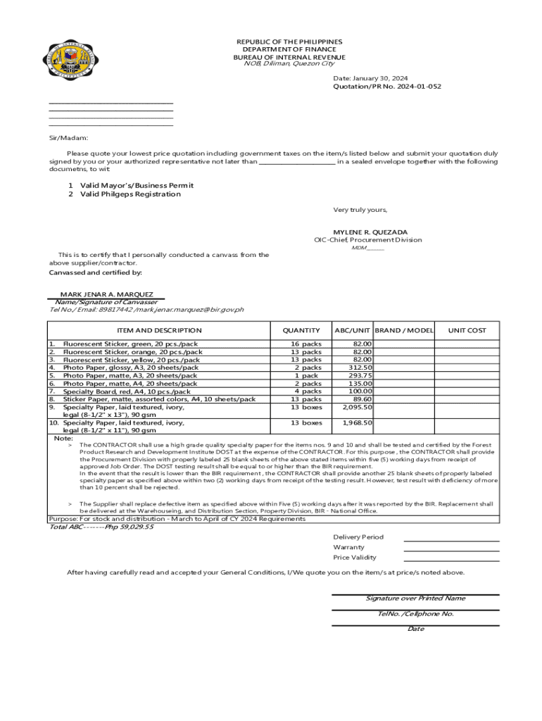 Fillable Online 1 Valid Mayor\'s/Business Permit 2 Valid Philgeps ...