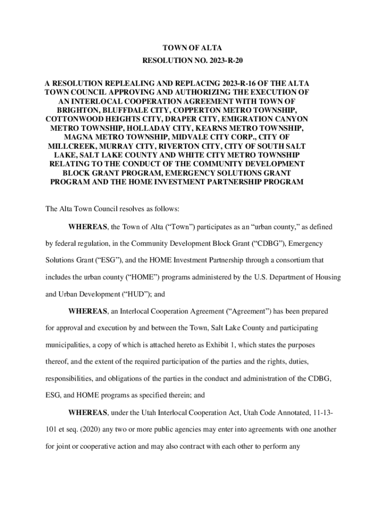 Fillable Online TOWN COUNCIL APPROVING AND AUTHORIZING THE EXECUTION OF ...