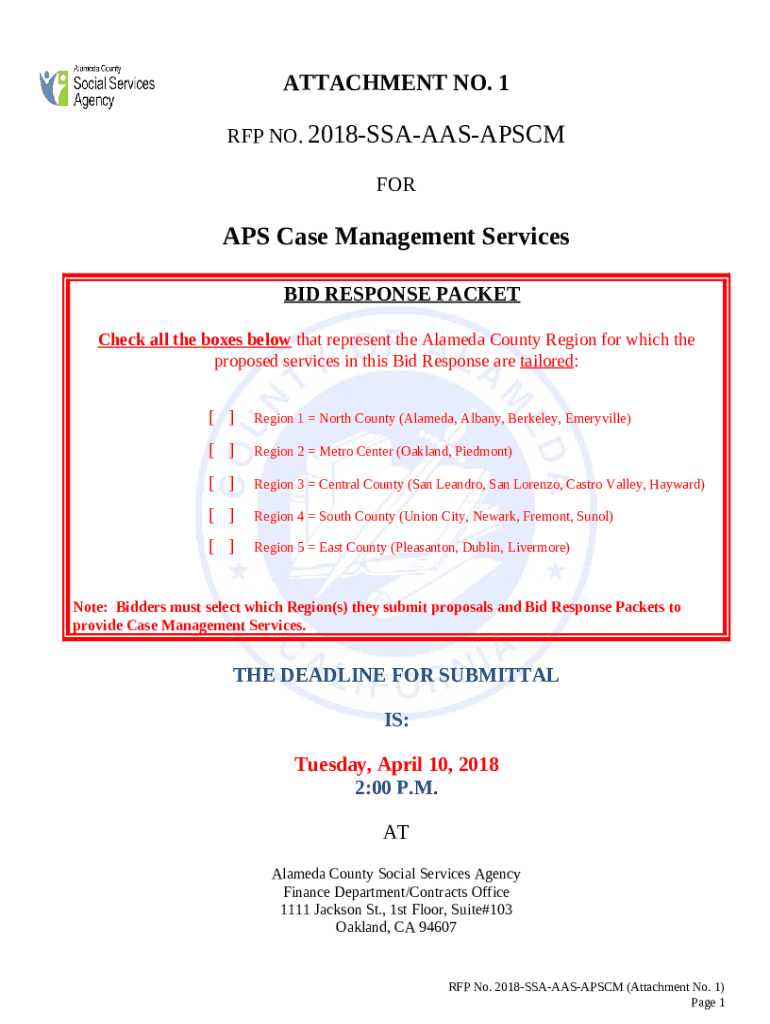 APS Case Management Services Bid Response PackET ... Doc Template ...