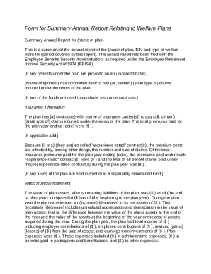 Summary Annual Report Doc Template | pdfFiller