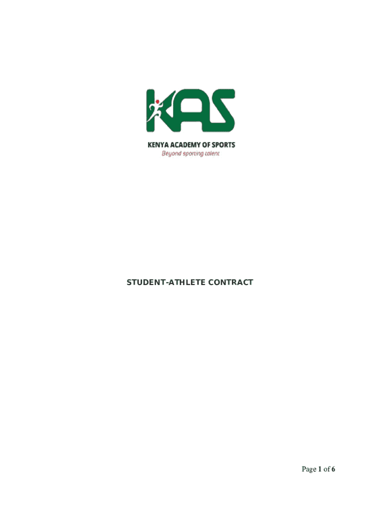 Fillable Online 2023 Student-athlete Contract at Kenya Academy of ...