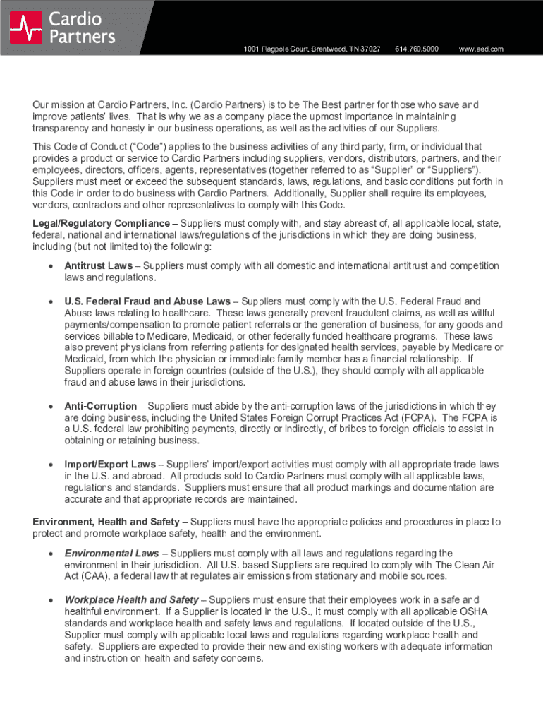 Fillable Online Cardio Partners SCOC Letterhead Template.docx Fax Email ...