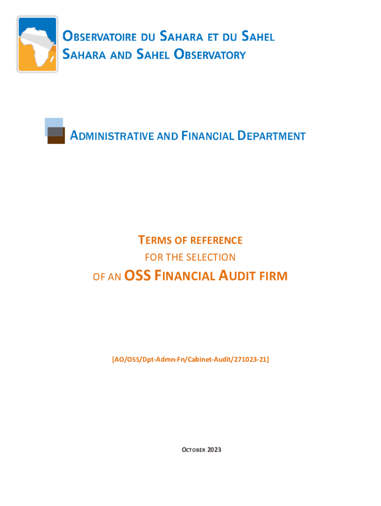 Fillable Online Terms of Reference for Oss Financial Audit Firm Selection 2023 Fax Email Print ...
