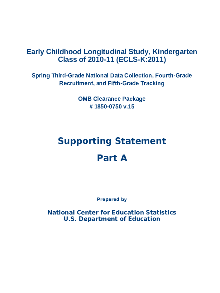 Early Childhood Longitudinal Study Kindergarten Class of ... Doc ...