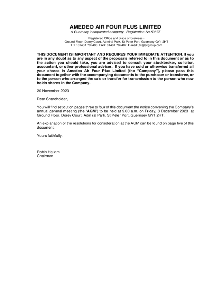 Fillable Online 2. Notice of AGM and Form of Proxy 2023.pdf Fax Email Print - pdfFiller