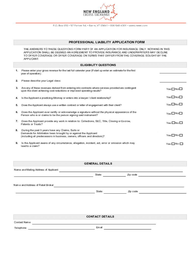 Fillable Online Professional liability claims and lawsuit examples Fax ...