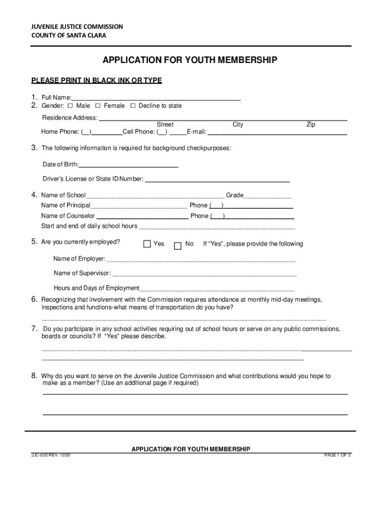 Juvenile Justice CommissionSuperior Court of California: Fill out & sign online | DocHub