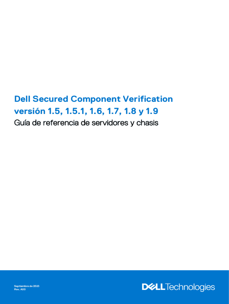 Rellenable en línea Dell Secured Component Verification Version 1.5,1.5 ...
