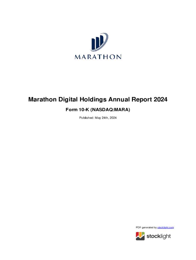 Fillable Online FORM 10-K - Marathon Digital Holdings Fax Email Print ...