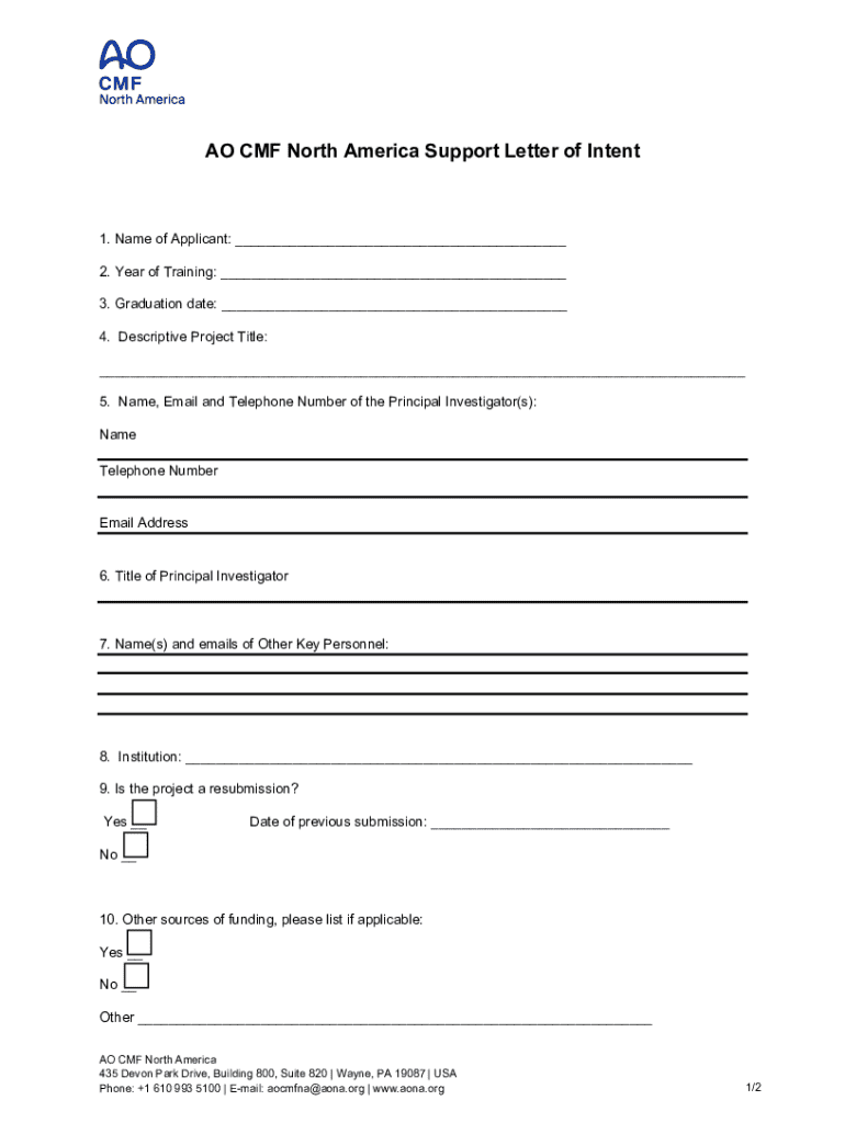 Fillable Online AO CMF - Fellowship Application Form Fax Email Print ...