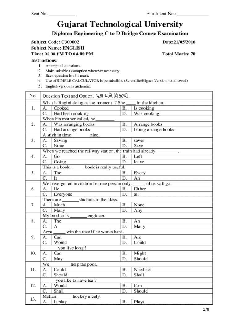 Fillable Online C2D Question Papers Fax Email Print - pdfFiller