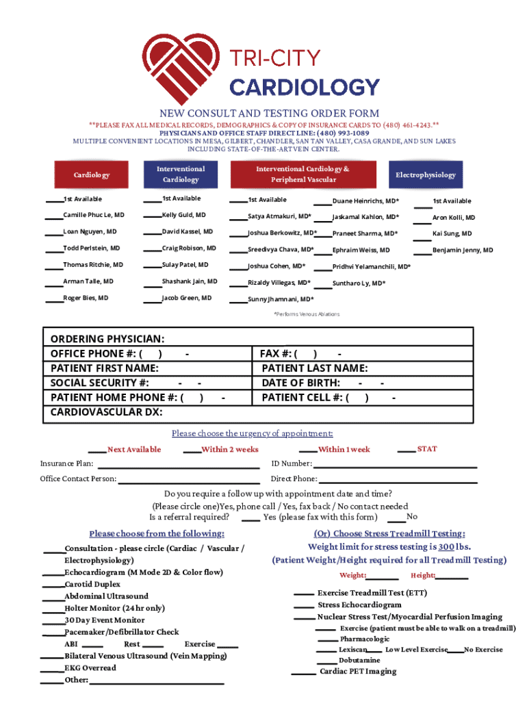 Fillable Online NEW CONSULT AND TESTING ORDER FORM UPDATED 3 Fax Email ...