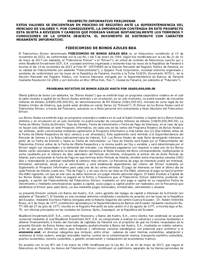 Rellenable en línea prospecto de informacin del programa de emisin y ... Fax Email Imprimir ...