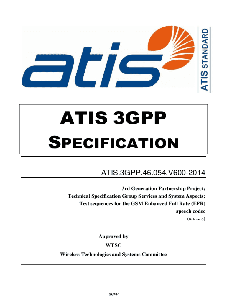 Fillable Online 3GPP TS 46.054 v. 6.0.0. 3GPP TS 46.054 Test sequences ...