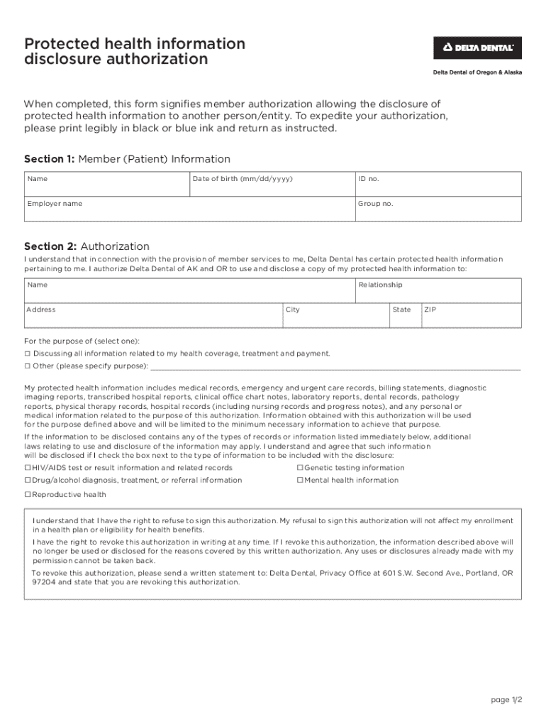Fillable Online PHI disclosure authorization instructions Fax Email Print - pdfFiller