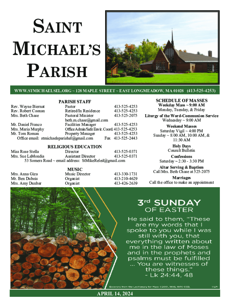 Fillable Online SAINT MICHAEL\'S PARISH Fax Email Print - pdfFiller