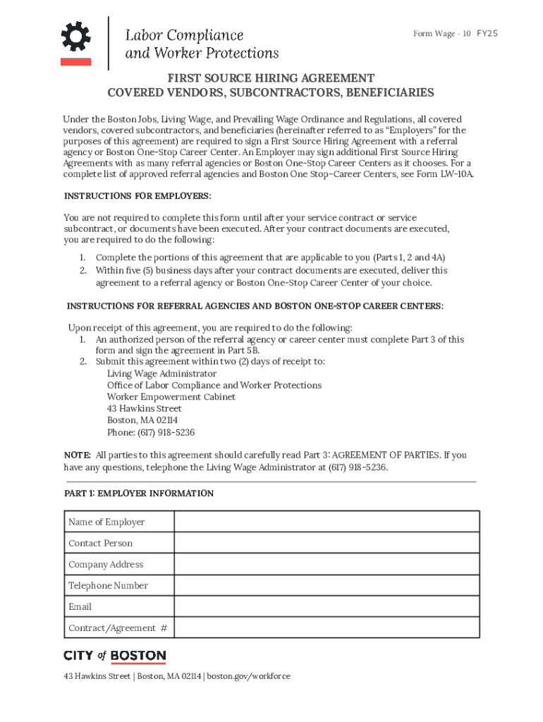Fillable Online Form 10 FY25 use for B, LW Fax Email Print - pdfFiller