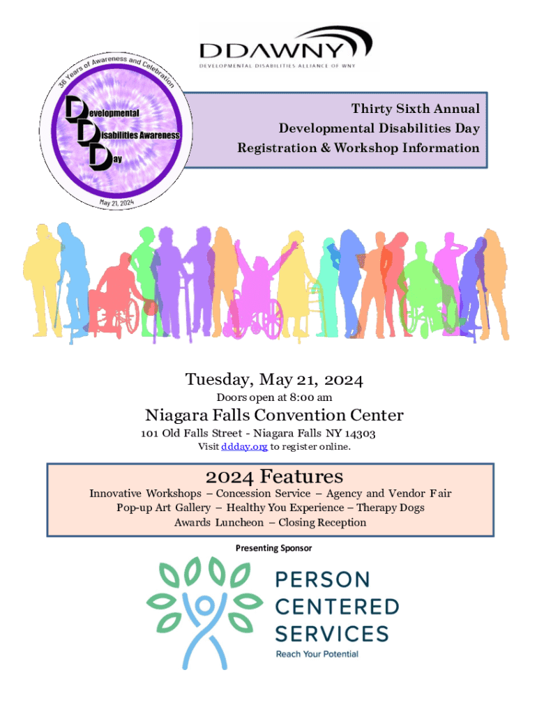 Fillable Online 36th Annual Developmental Disabilities Awareness Day ...