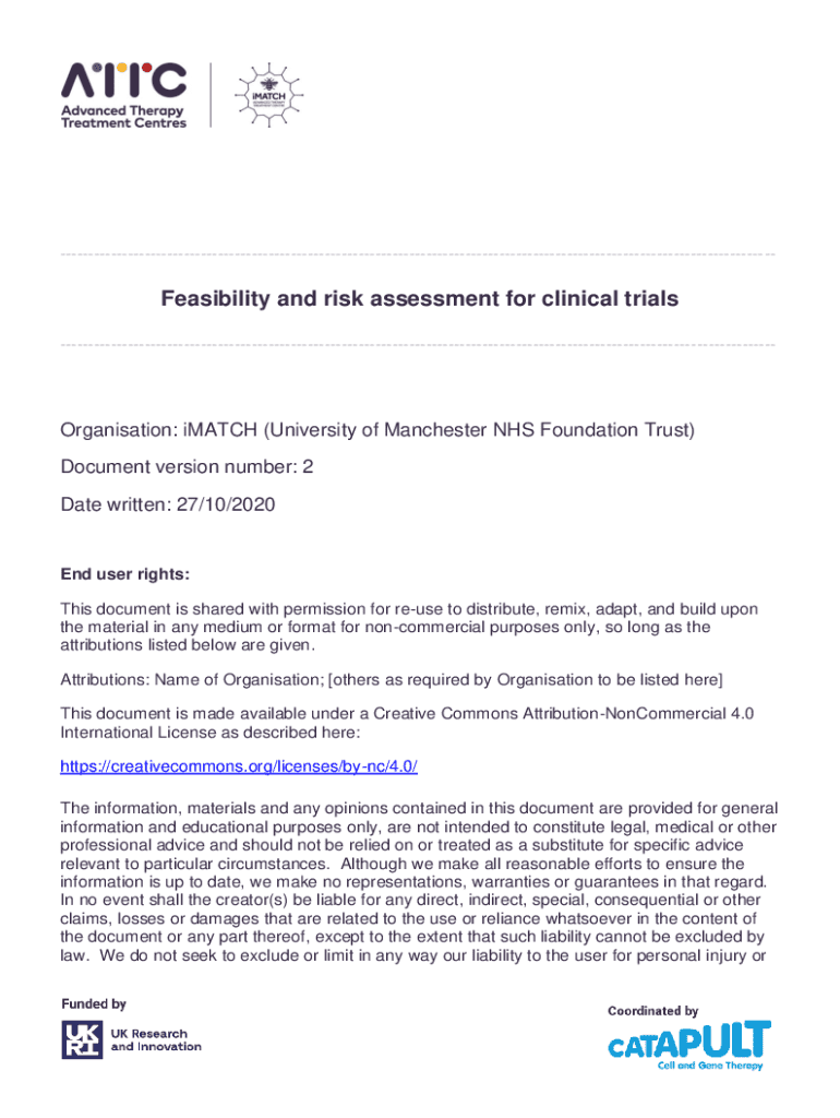 Fillable Online Feasibility and risk assessment for clinical trials Fax Email Print - pdfFiller