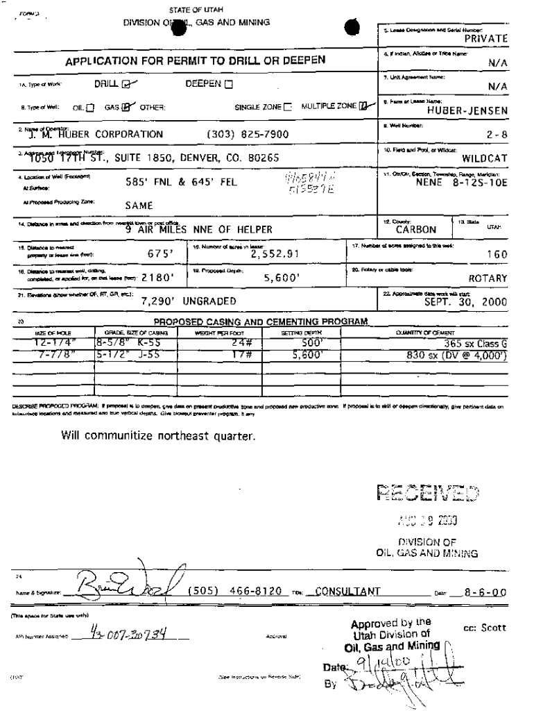 Fillable Online 1E 1E - Oil and Gas - Utah.gov Fax Email Print - pdfFiller