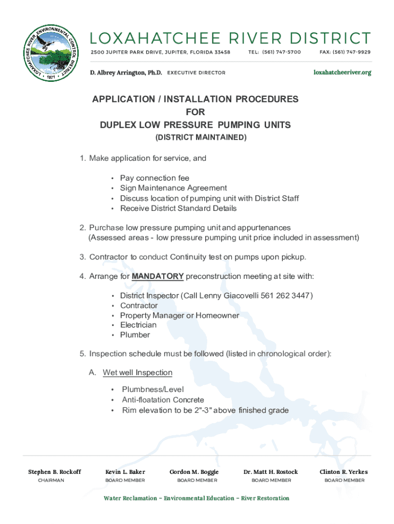 Fillable Online Low Pressure Sewer System InformationResidential Duplex Fax Email Print - pdfFiller