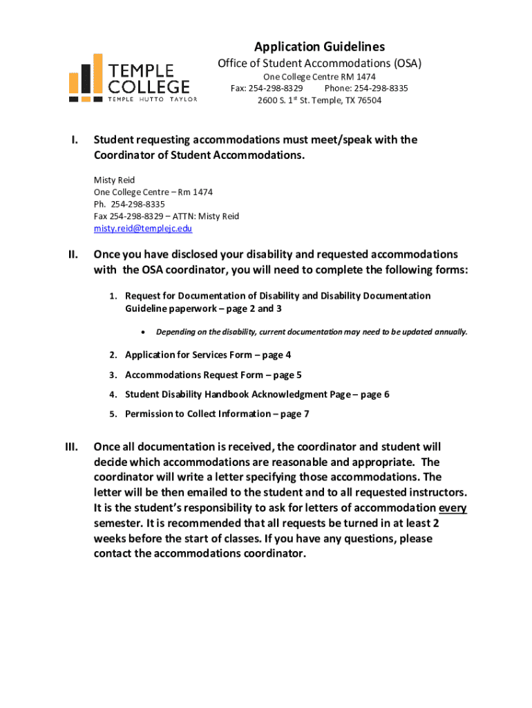 Fillable Online Application Guidelines - Office of Student ...