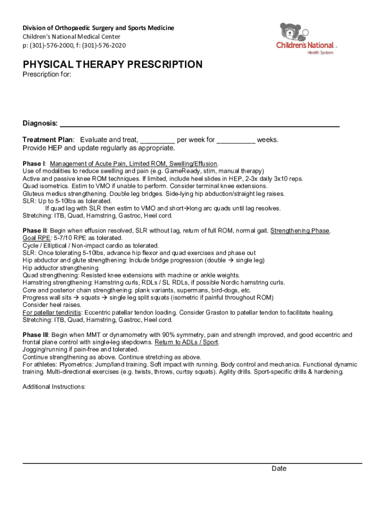 Fillable Online KNEE - Anterior Knee - PHN Fax Email Print - pdfFiller