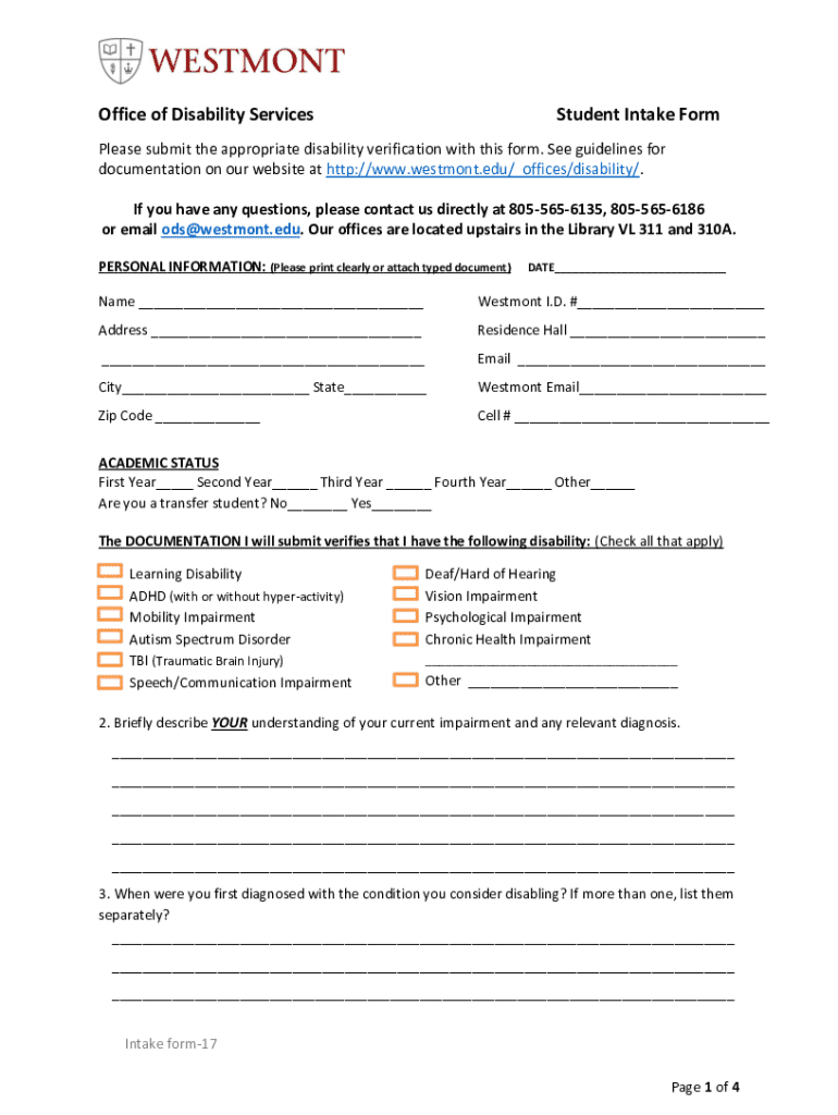 Fillable Online Disability Registration Form - Columbia Health Fax ...