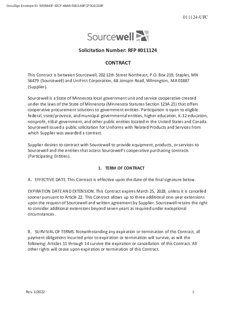 Fillable Online Solicitation Number: RFP #011124 CONTRACT Fax Email ...