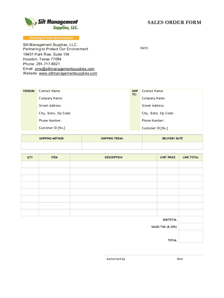 Fillable Online Sales Order Form editable Fax Email Print - pdfFiller