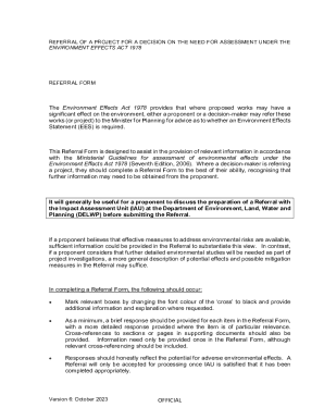 Fillable Online Referral for Environment Effects Assessment for Barwon ...