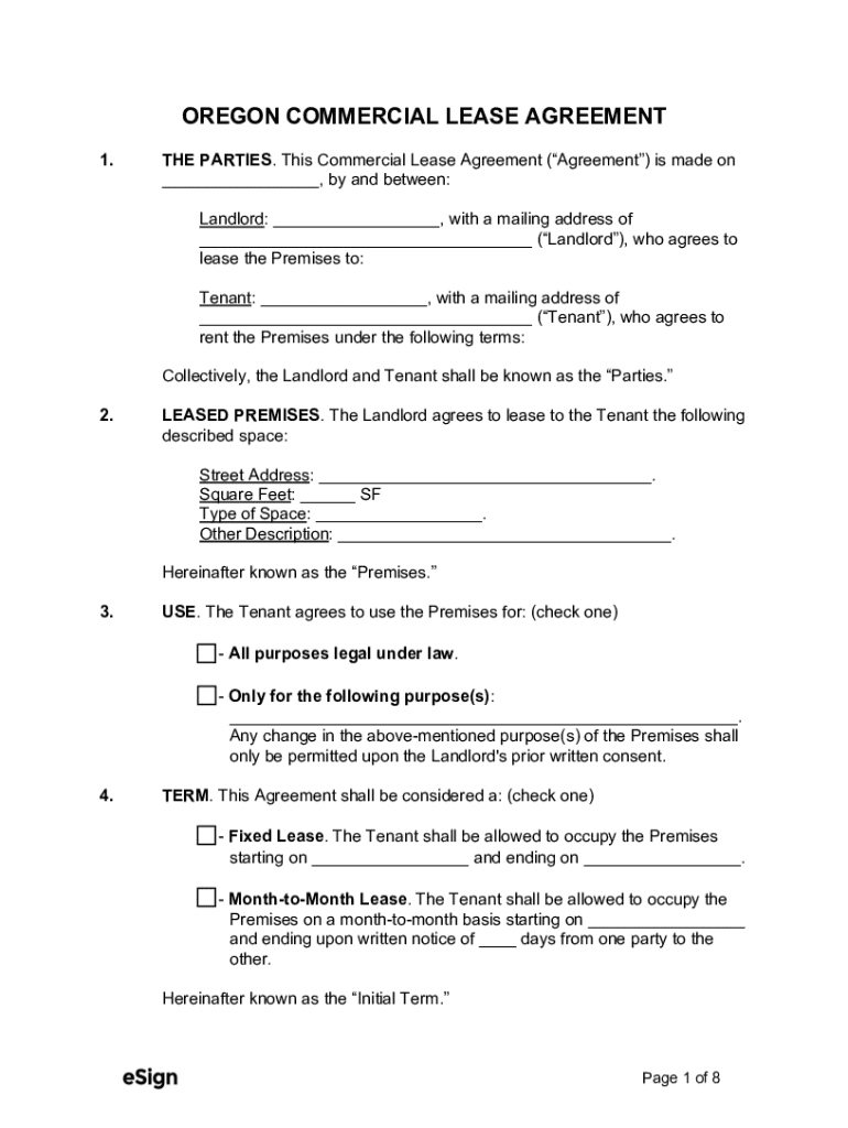 Fillable Online Free Fillable Oregon Rental Lease Agreement Fax Email Print - pdfFiller