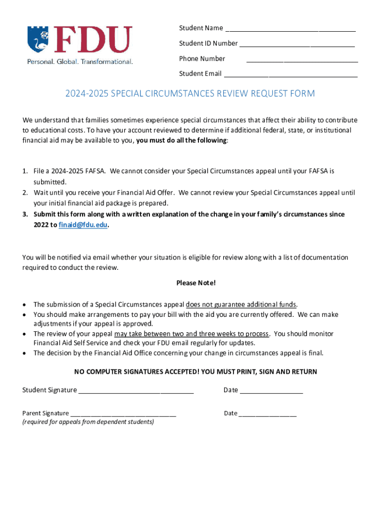 Fillable Online 24-25 PJ - Student Request Form Fax Email Print - pdfFiller