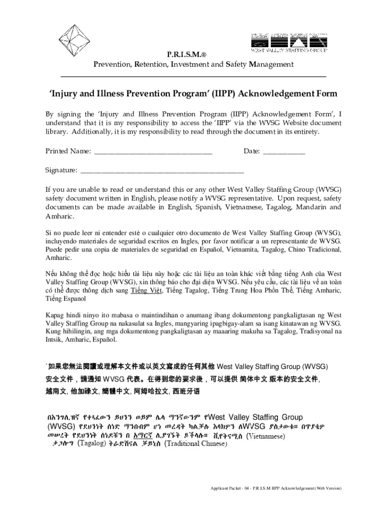 Fillable Online IIPP-ACKNOWLEDGMENT-FORM.pdf - ETTA Fax Email Print ...