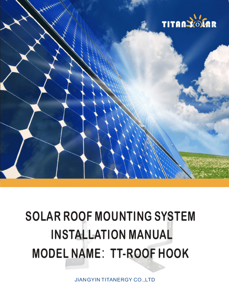 Fillable Online Solar Roof Mounting System Installation Manual - Tt ...