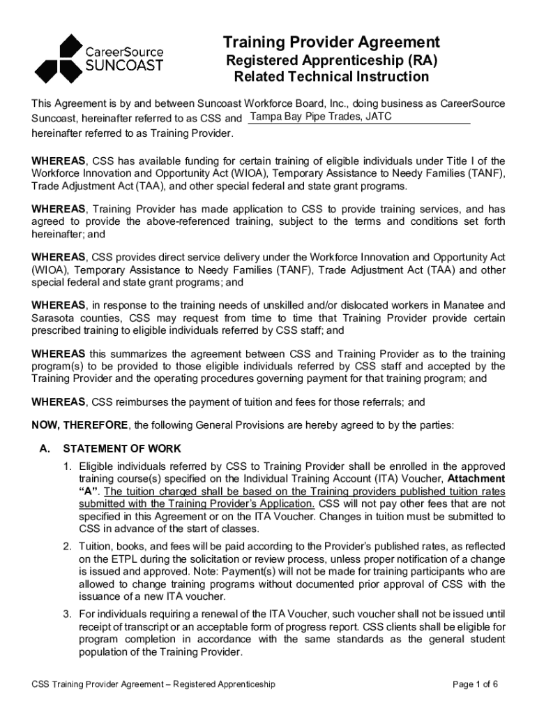 Fillable Online Training Provider Agreement- Renewal Fax Email Print - pdfFiller