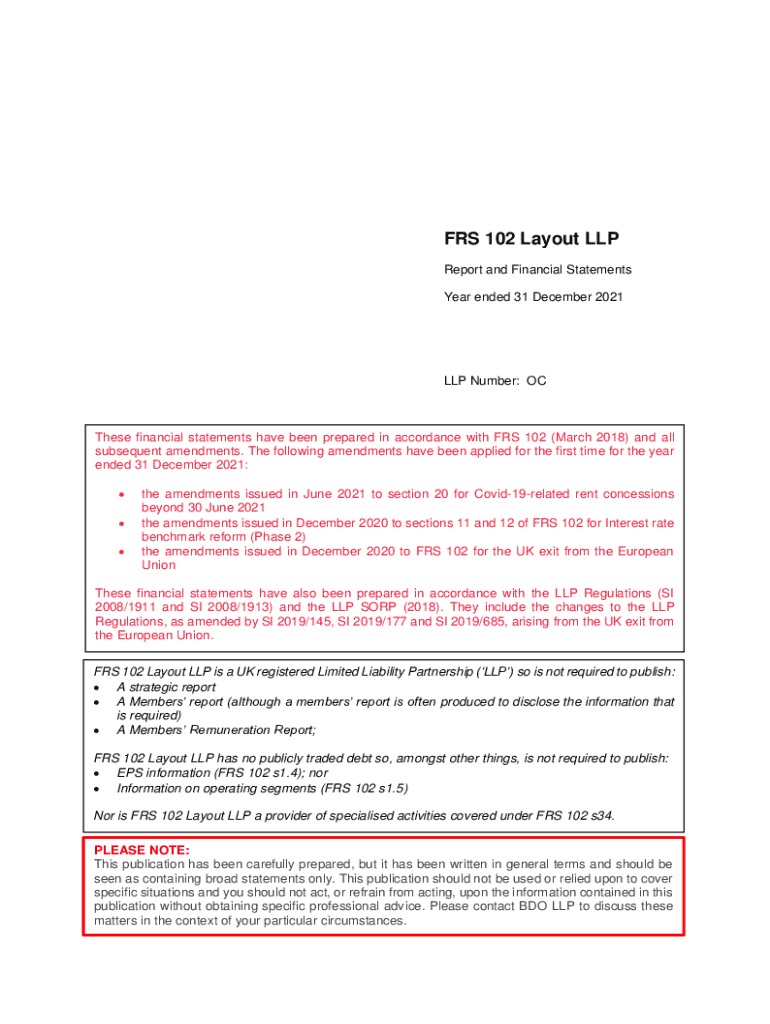 Fillable Online Illustrative annual report and financial statements for UK ... Fax Email Print ...
