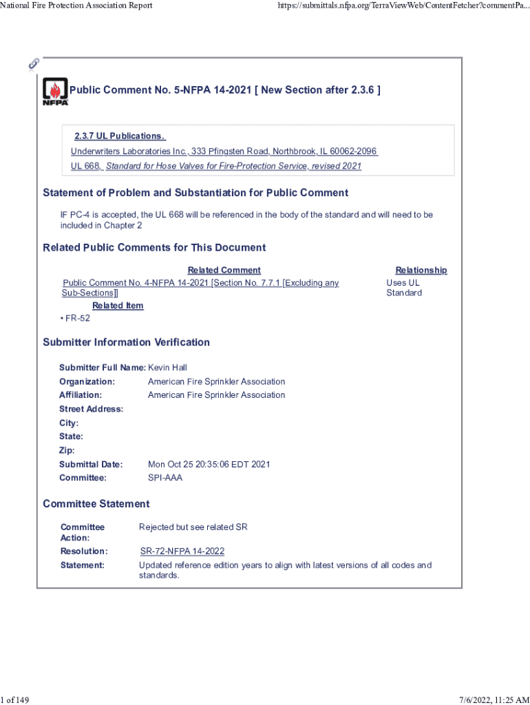 Fillable Online First Edition of NFPA 1700, Guide for Structural Fire ...