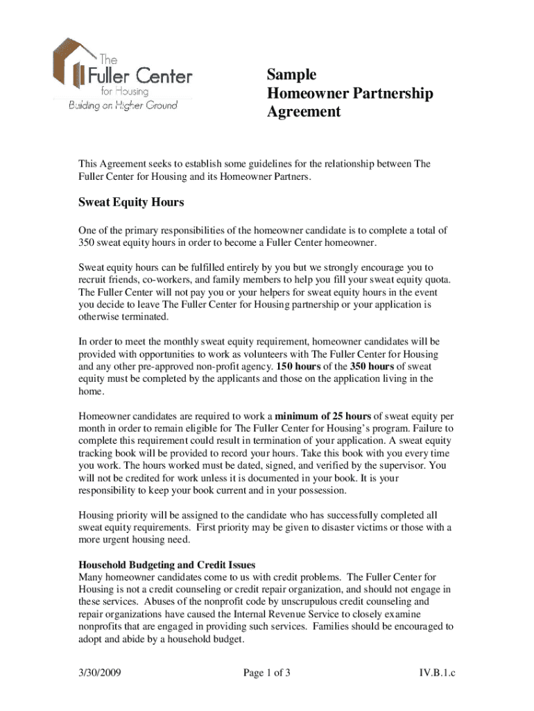 Fillable Online Sweat Equity Agreement Template - Fill Online, Printable ... Fax Email Print ...