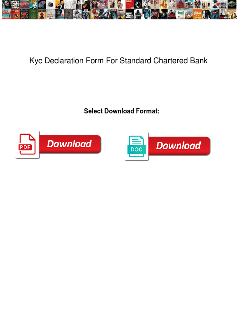 Fillable Online Kyc Declaration Form For Standard Chartered Bank filip. Kyc Declaration Form For ...