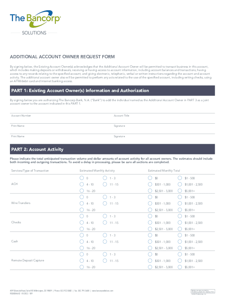 Fillable Online Account Information PART 2: Third-Party Statement Recip ...