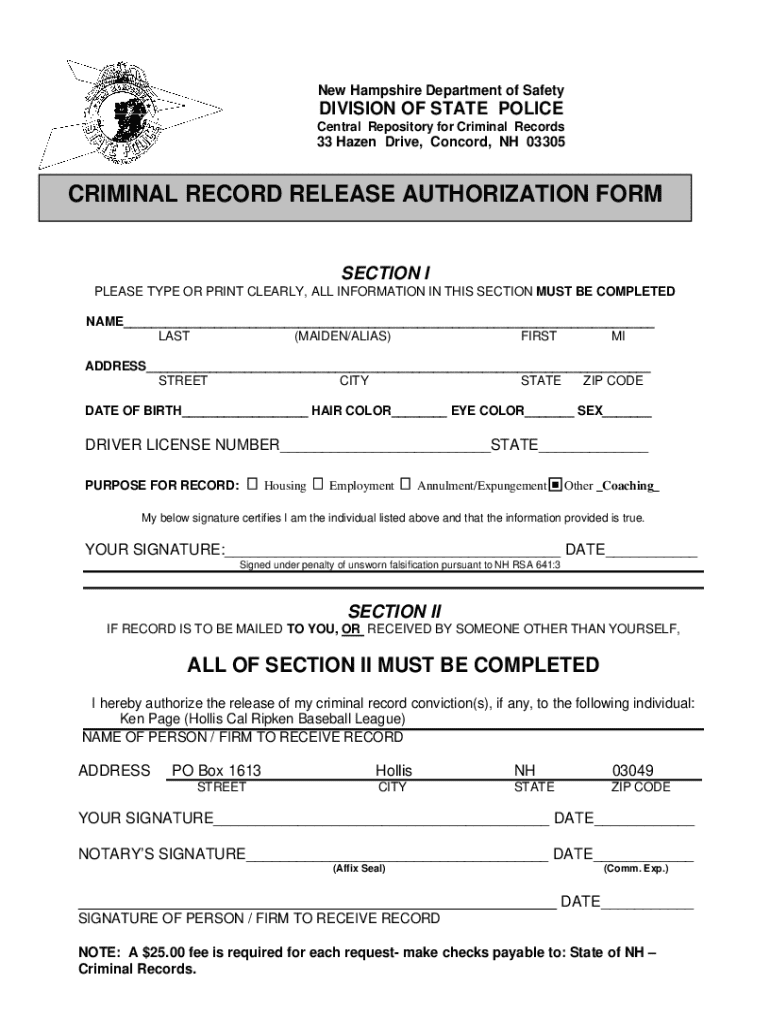 Fillable Online Police Release Form - Fill Online, Printable, Fillable ...