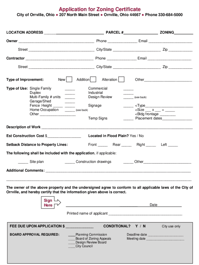 Fillable Online APPLICATION FOR CONDITIONAL ZONING ... Fax Email Print ...