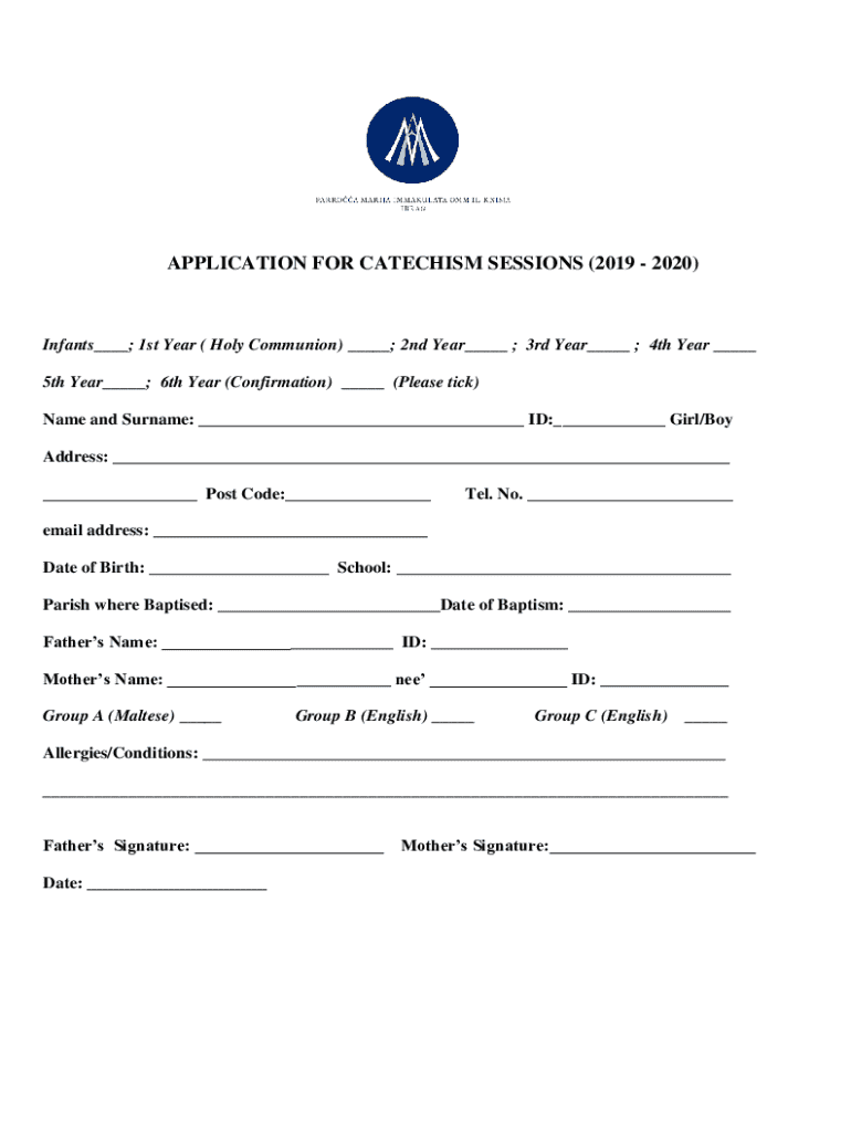 Fillable Online Church Registration Form.pdf - St. Joseph & St. Francis Xavier Fax Email Print ...