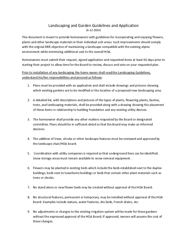 Fillable Online 5 Can\'t-Miss HOA Landscaping Policies to Include in ...