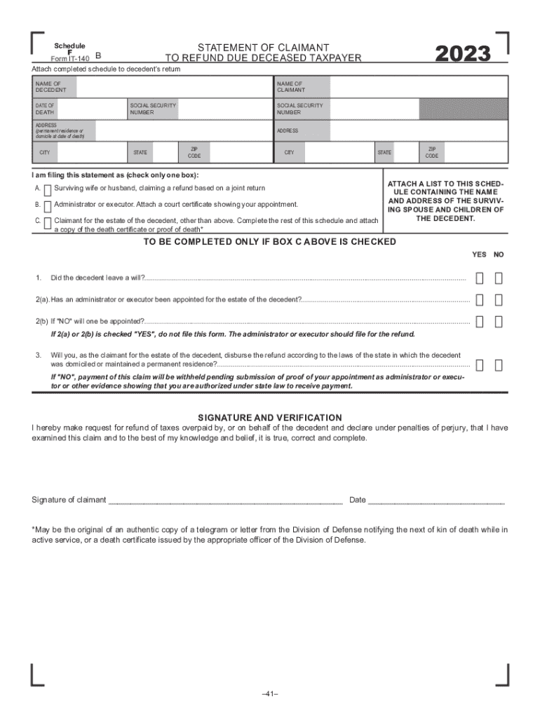 Fillable Online How to file a final tax return for someone who has ...