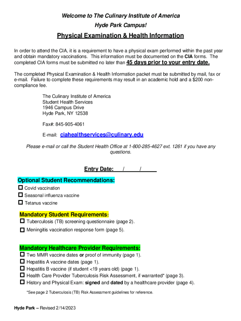 Fillable Online CIA New York Physcial Form. CIA New York Physcial Form ...