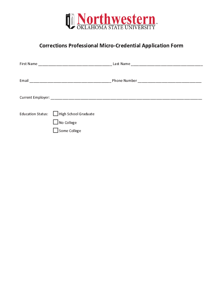 Fillable Online Micro-Credentials Information Request Form Fax Email Print - pdfFiller