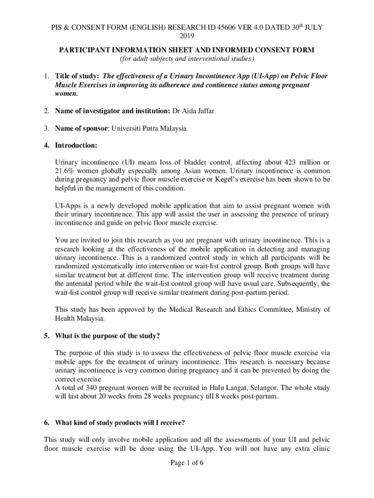 Fillable Online Effectiveness of Mhealth App on Pelvic Floor Muscle Exercises in Pregnant Women ...