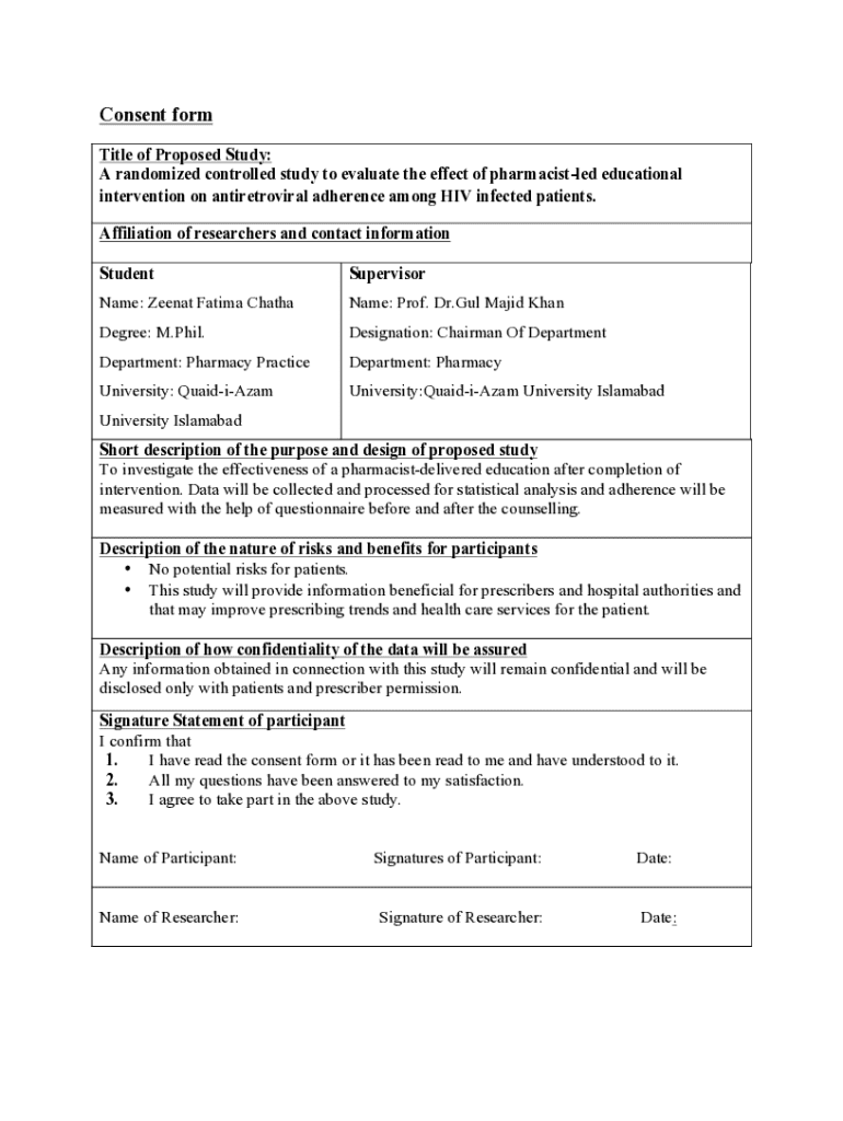 Fillable Online Informed Consent form .docx Fax Email Print - pdfFiller